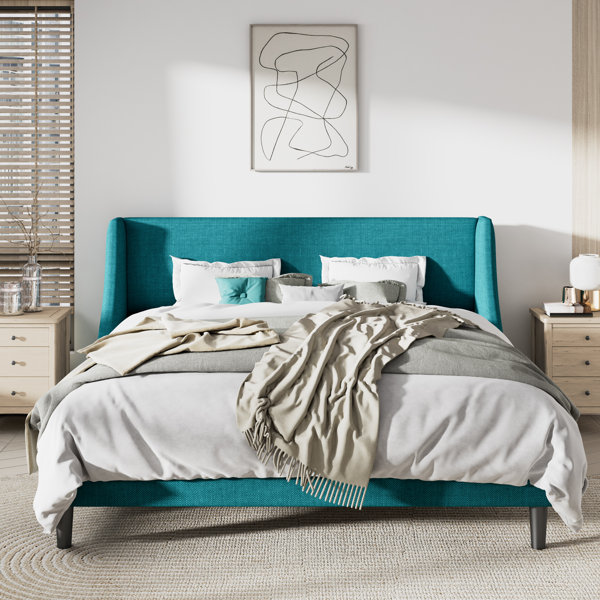 Mercury Row® Bowdoin Upholstered Wingback Platform Bed And Reviews